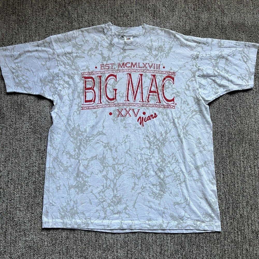 Vintage 1993 Mcdonalds Big Mac Aop Tee Size 2xl T-Shi… - Gem